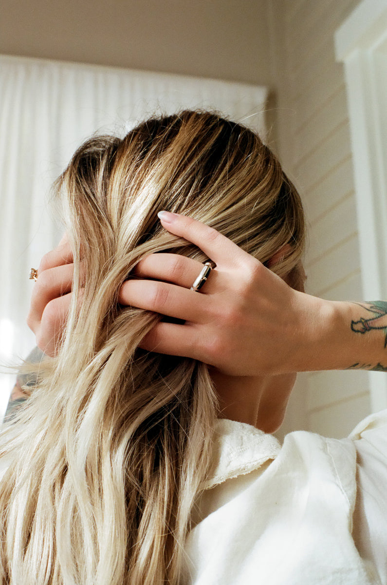 Finley Onyx and Mother of Pearl Ring – Heath And Furrow